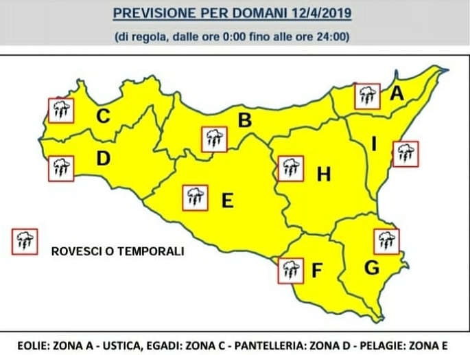 Meteo Agrigento, "allerta gialla" per le prossime ore ...