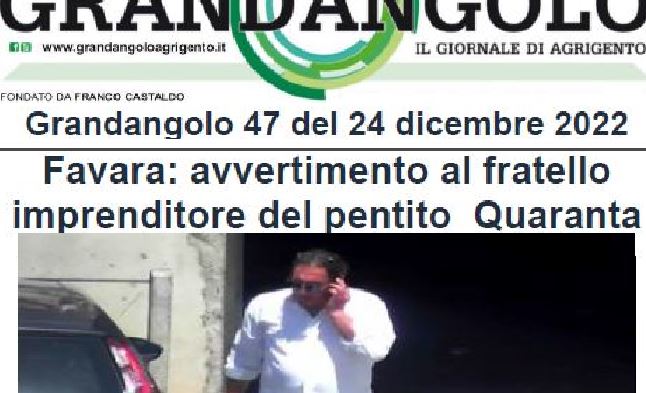 Intimidazione al fratello imprenditore del pentito Giuseppe Quaranta ...