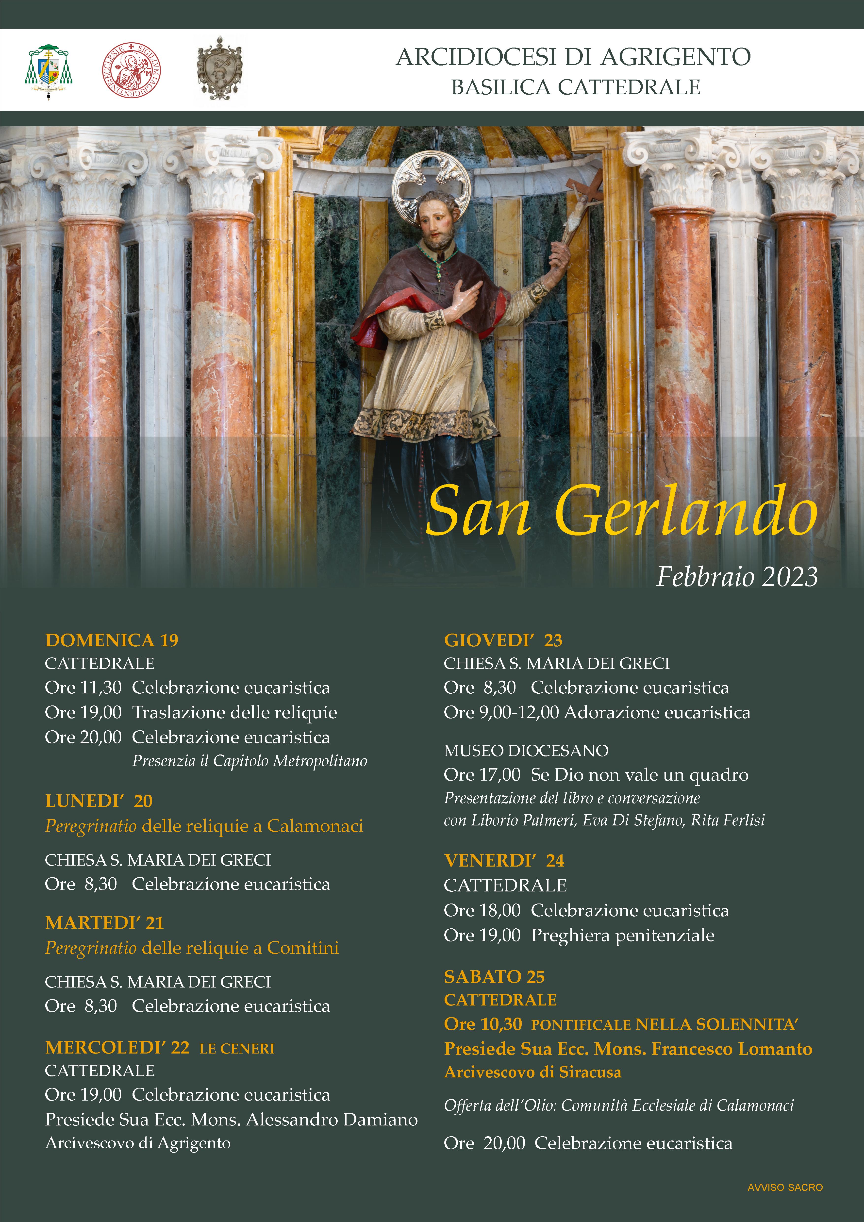 San Gerlando, ecco il programma delle celebrazioni - GrandangoloAgrigento