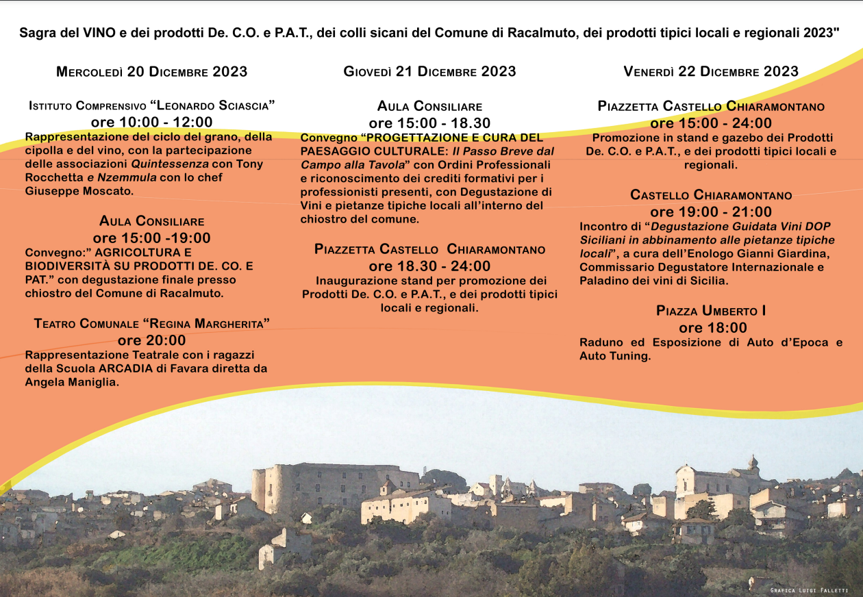 Racalmuto, dal 20 al 22 dicembre al via la Sagra del Vino e dei ...